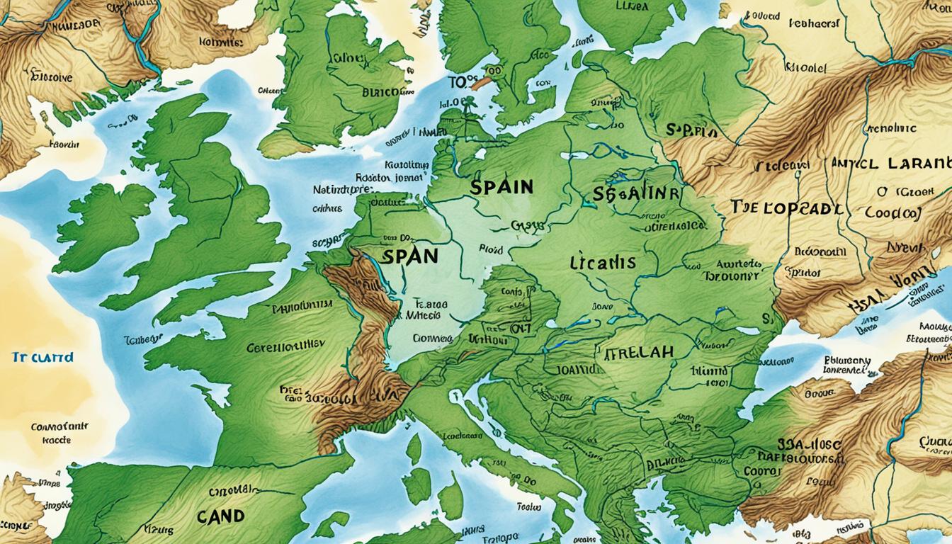 Compare geography and infrastructure between Ireland, Netherlands and Spain