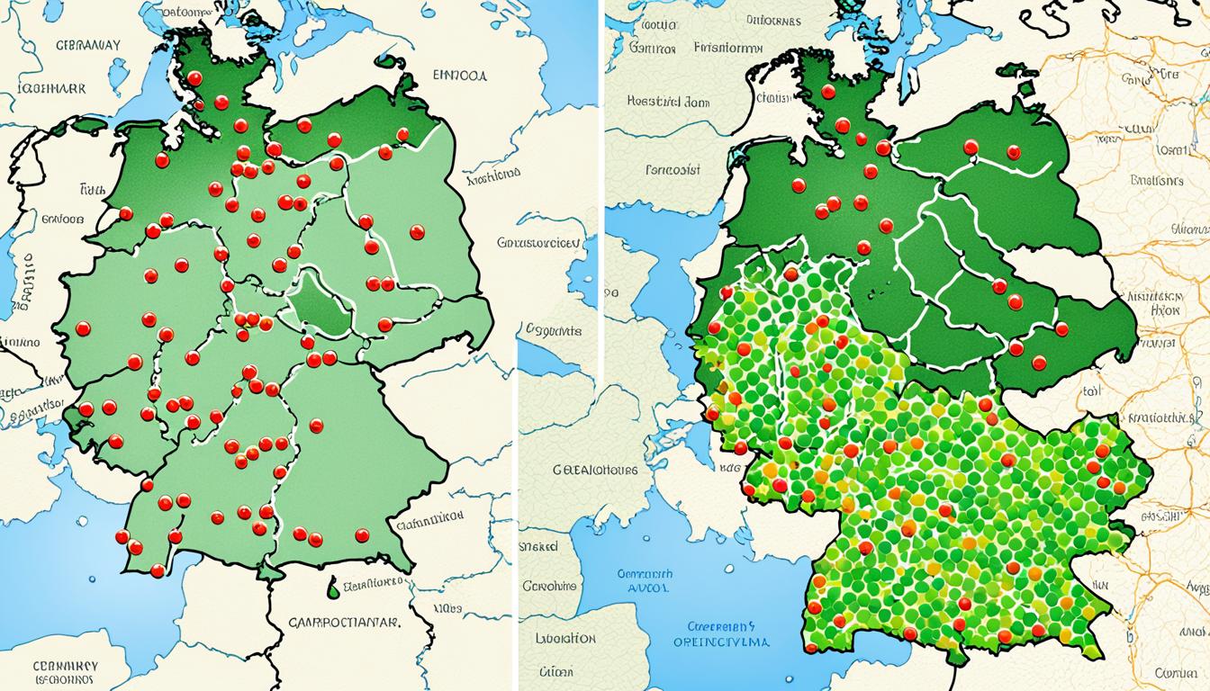 Compare geography and infrastructure between Germany and Portugal