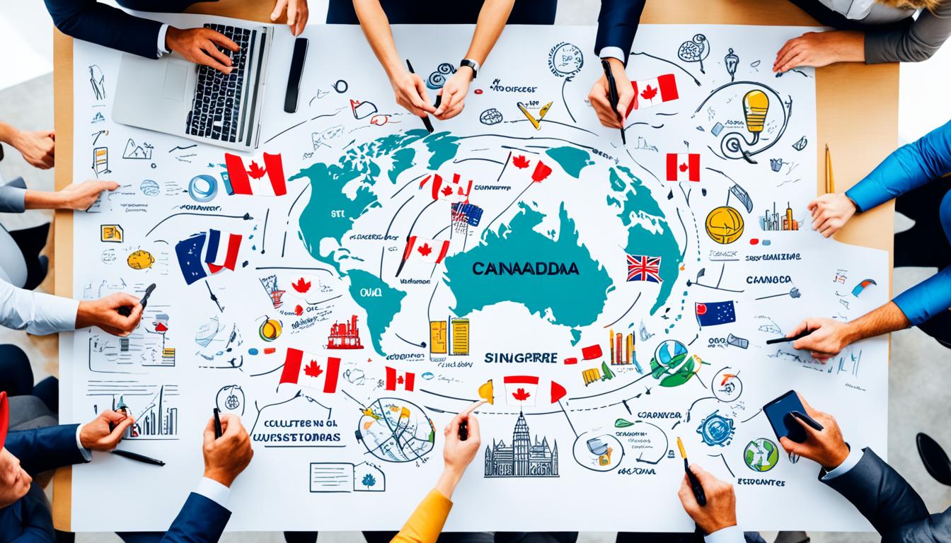 Compare Business and culture between Canada, Singapore and New Zealand