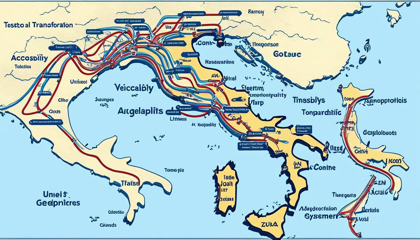 Compare geography and infrastructure between Italy, Japan and United ...